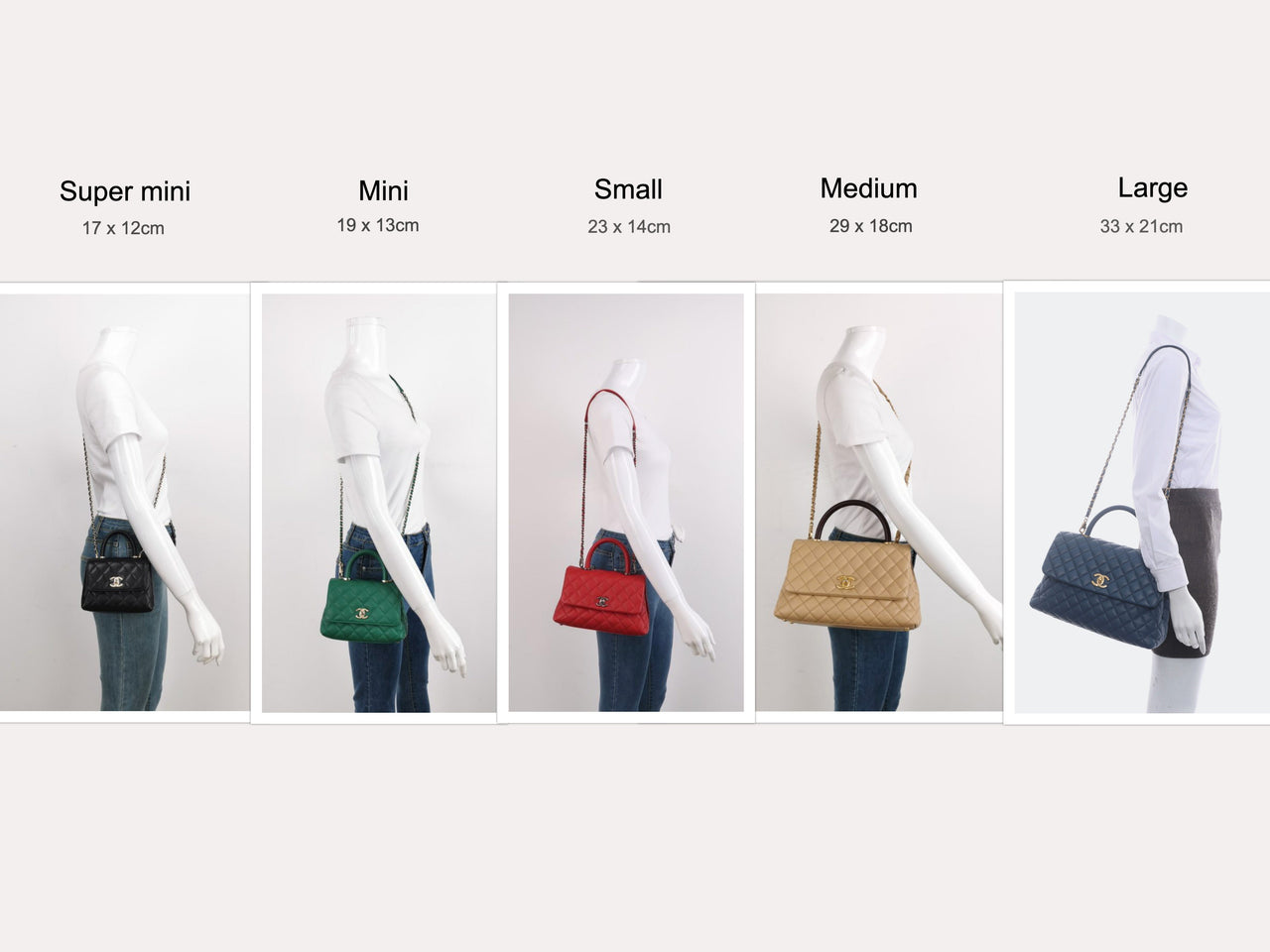 Complete Size Guide to Chanel Coco Handle – Luxbags